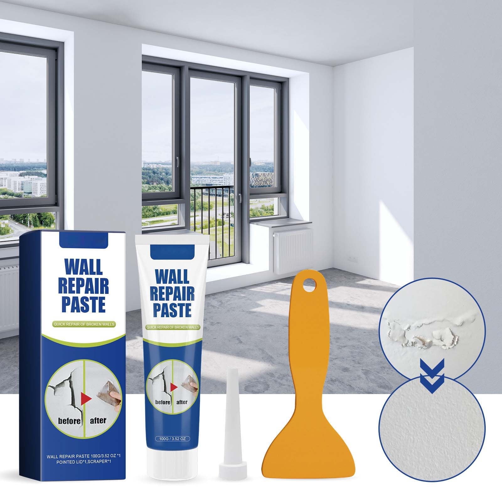Wall Crack Repair Paste Kit with Scraper & Nozzle Tip, Quick Drying ...