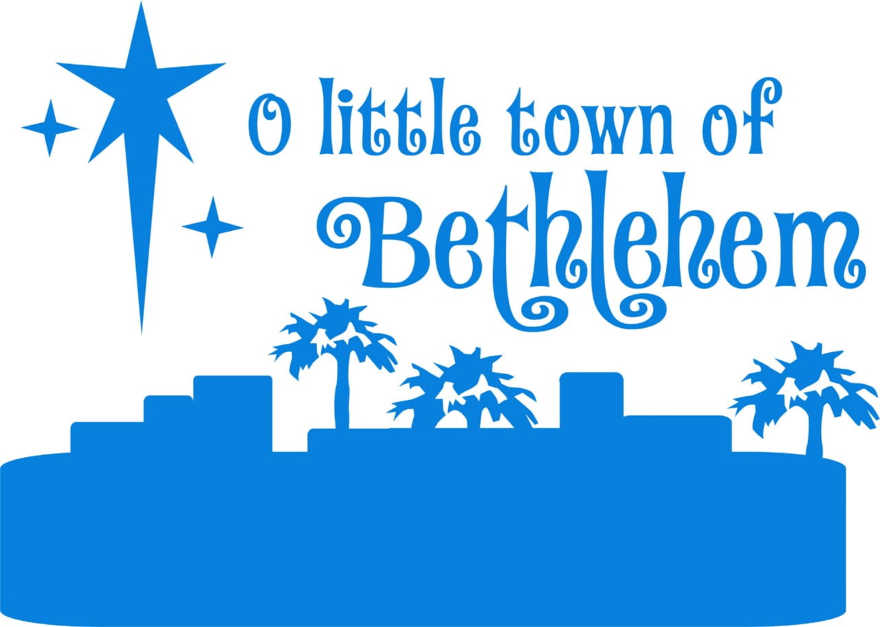 Wall Decal A Little Town Of Bethlehem – Seasonal Holiday Christ God ...