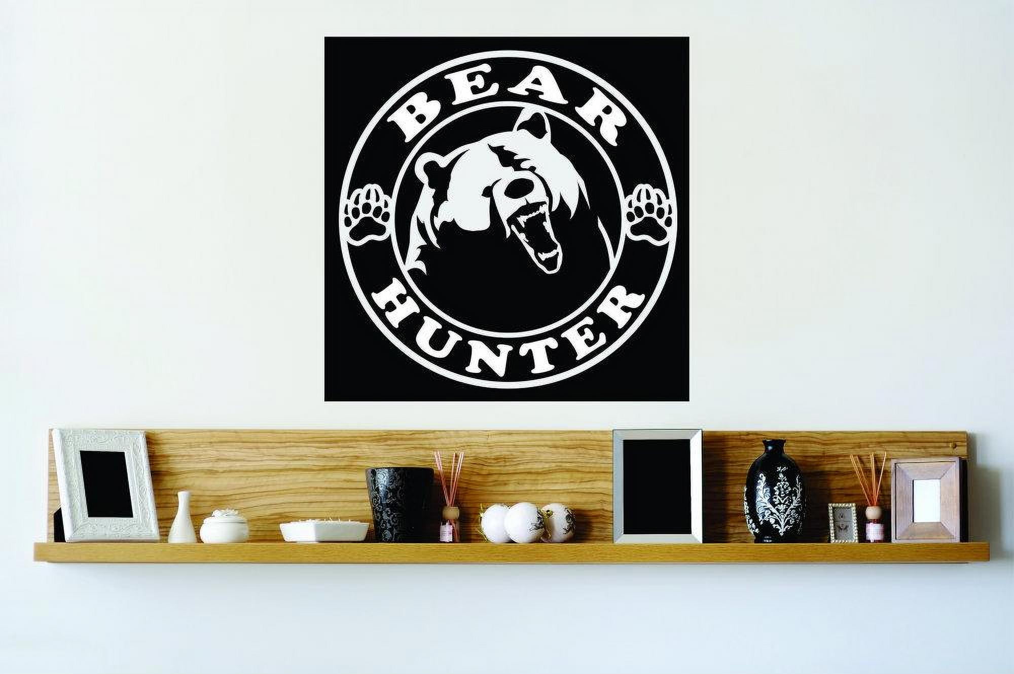 Wall Decal Bear Hunter Hunting Wild Bear – Deer Doe Hunting Bow Arrow ...