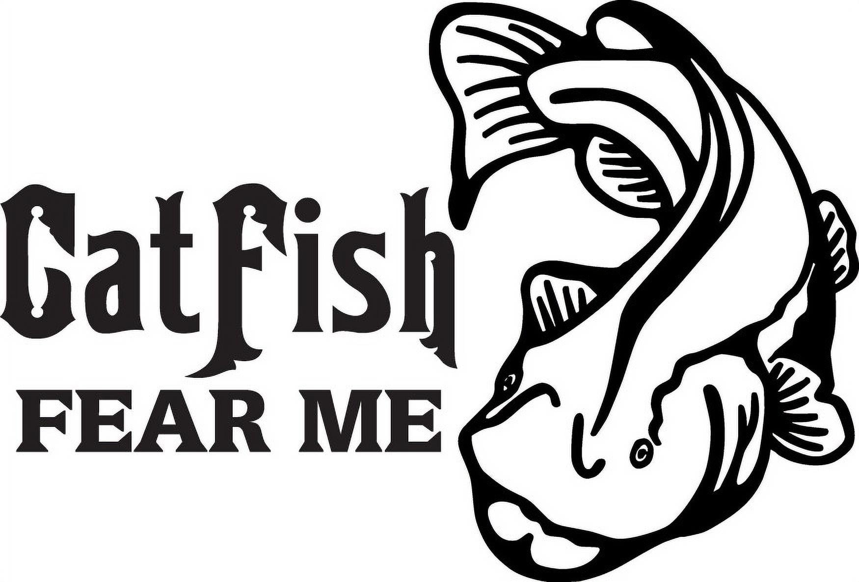 Wall Decal Catfish Fear Me – Deer Predator Wild Meat Meadow Doe Hunting ...
