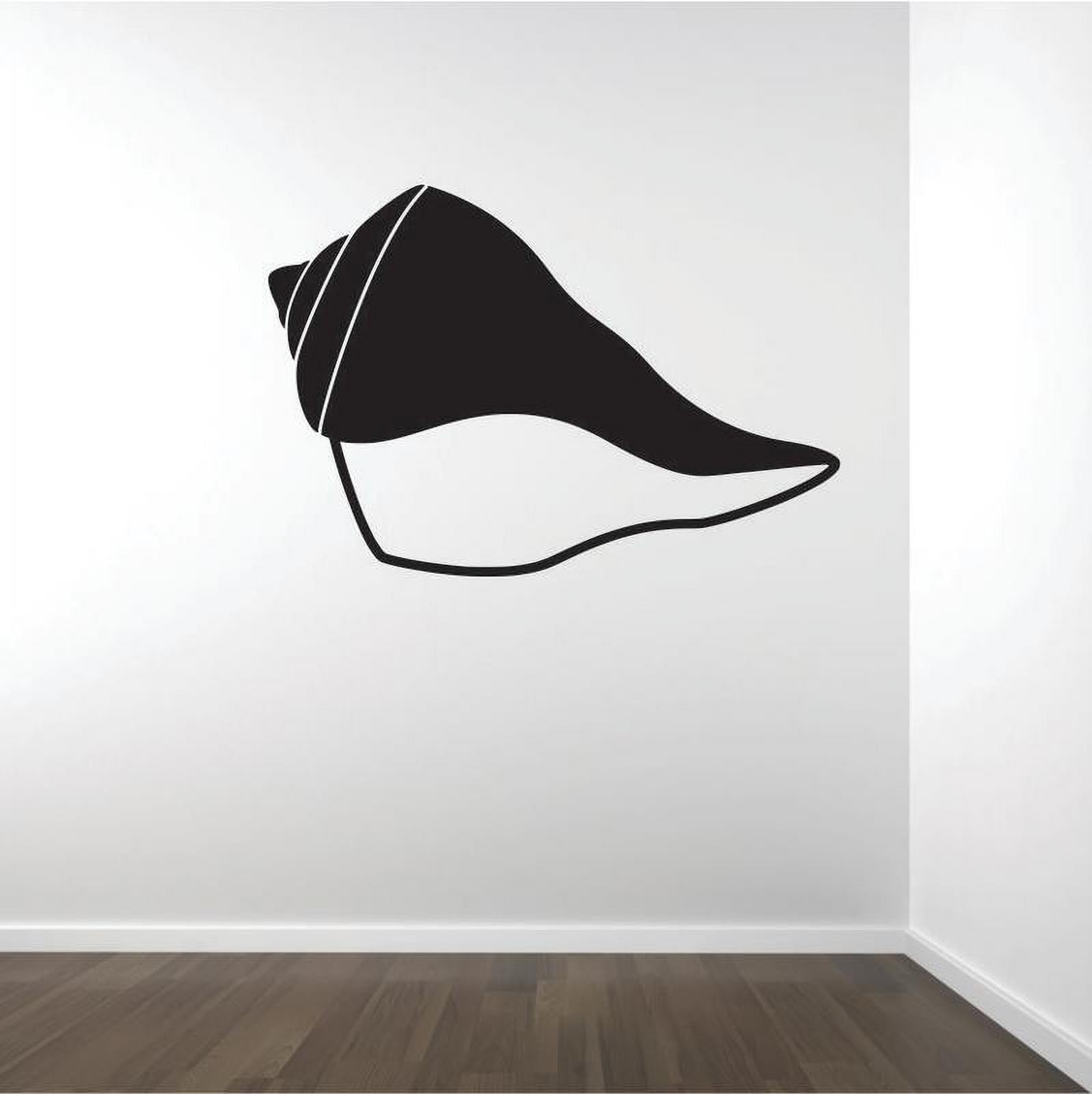 Wall Decal : Conch Shell Ocean Sea Water Sand 12x18 Inches - Walmart.com