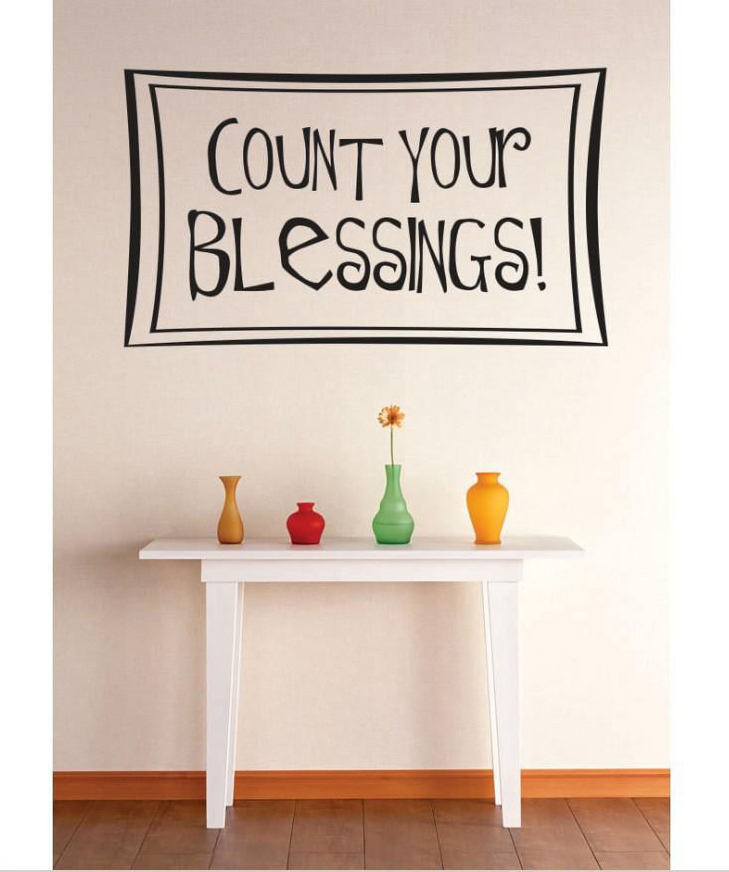 Wall Decal Count Your Blessings Bible Decorating Ideas Holy Writ ...