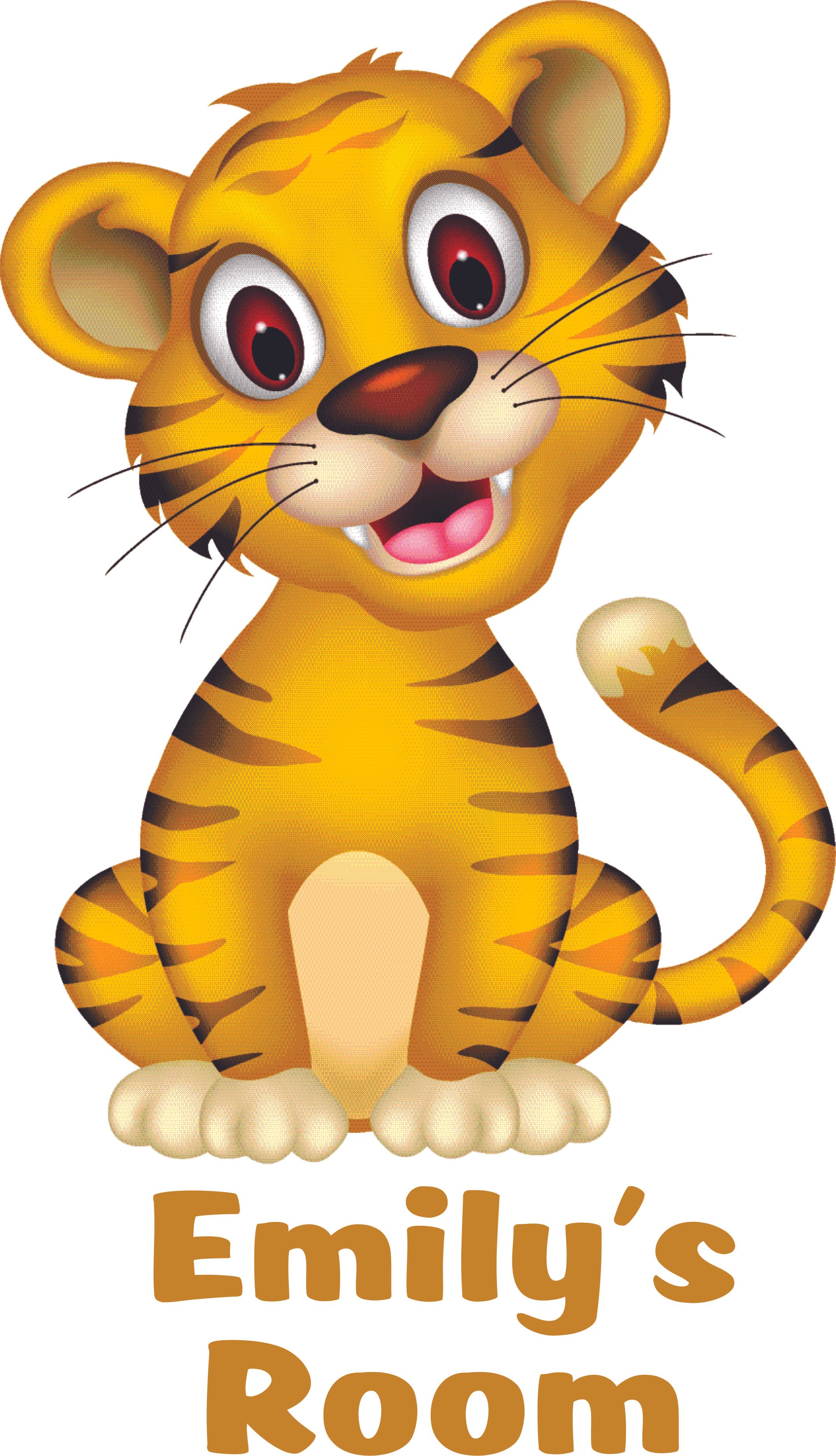 Wall Decal Cute Tiger Tigers Zoo Africa Zebra Lion Safari Jungle ...