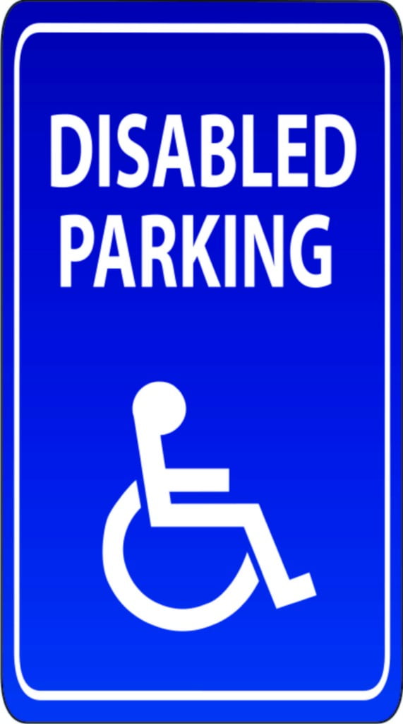 Wall Decal Disabled Parking Road Signs Disability Hindrance Ostacle ...