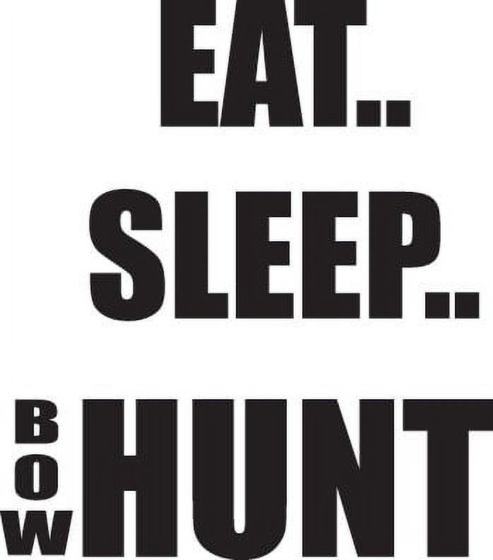 Wall Decal Eat Sleep Hunt – Deer Predator Doe Hunting Bow Arrow Bulls ...