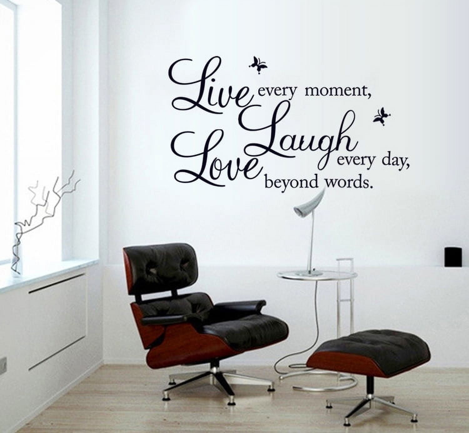 Wall Decal Quote Live Every Moment Laugh Every Day Love Beyond Words ...