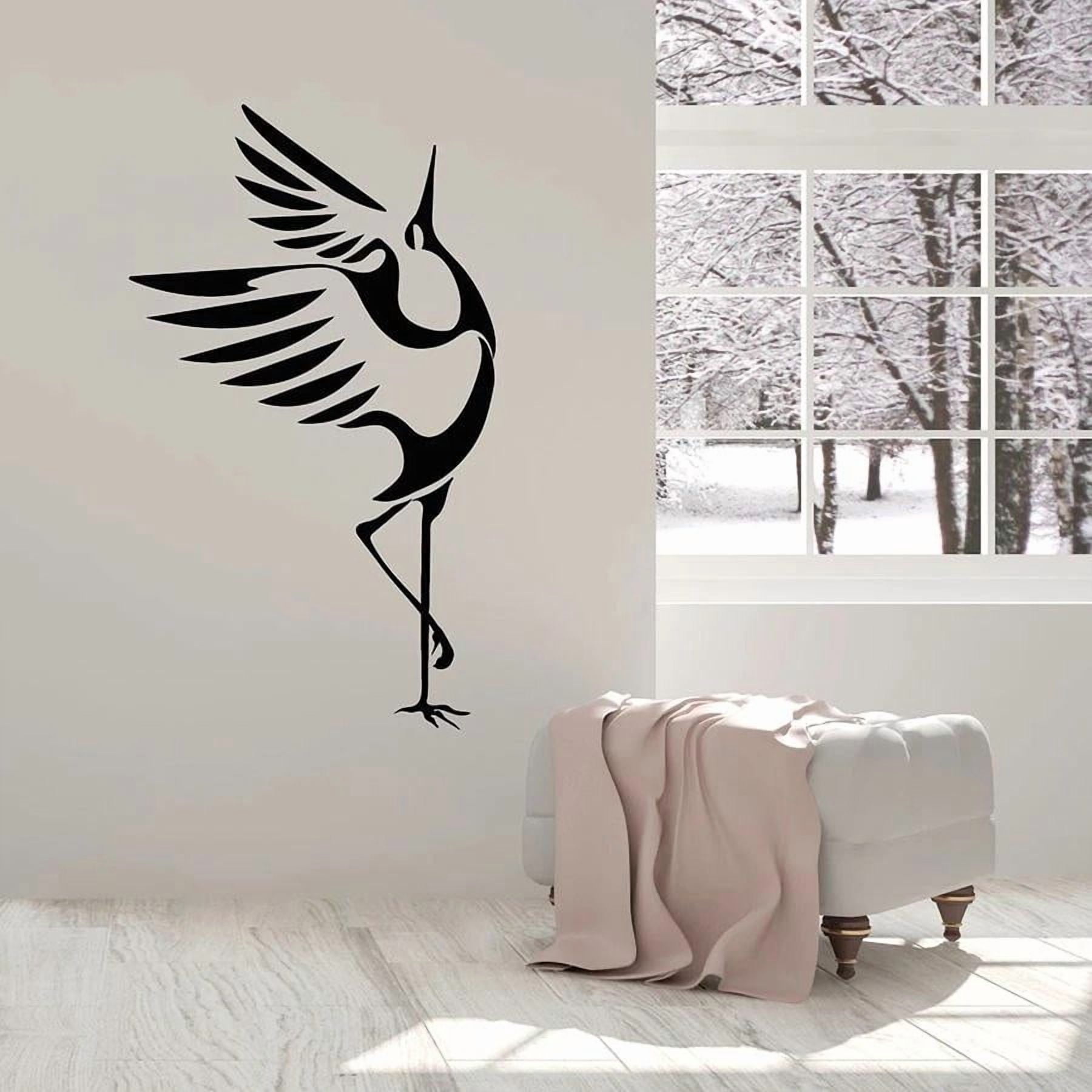 Wall Decal Symbol Good Fortune Bird Stork Nursery Kids Bedroom Interior ...