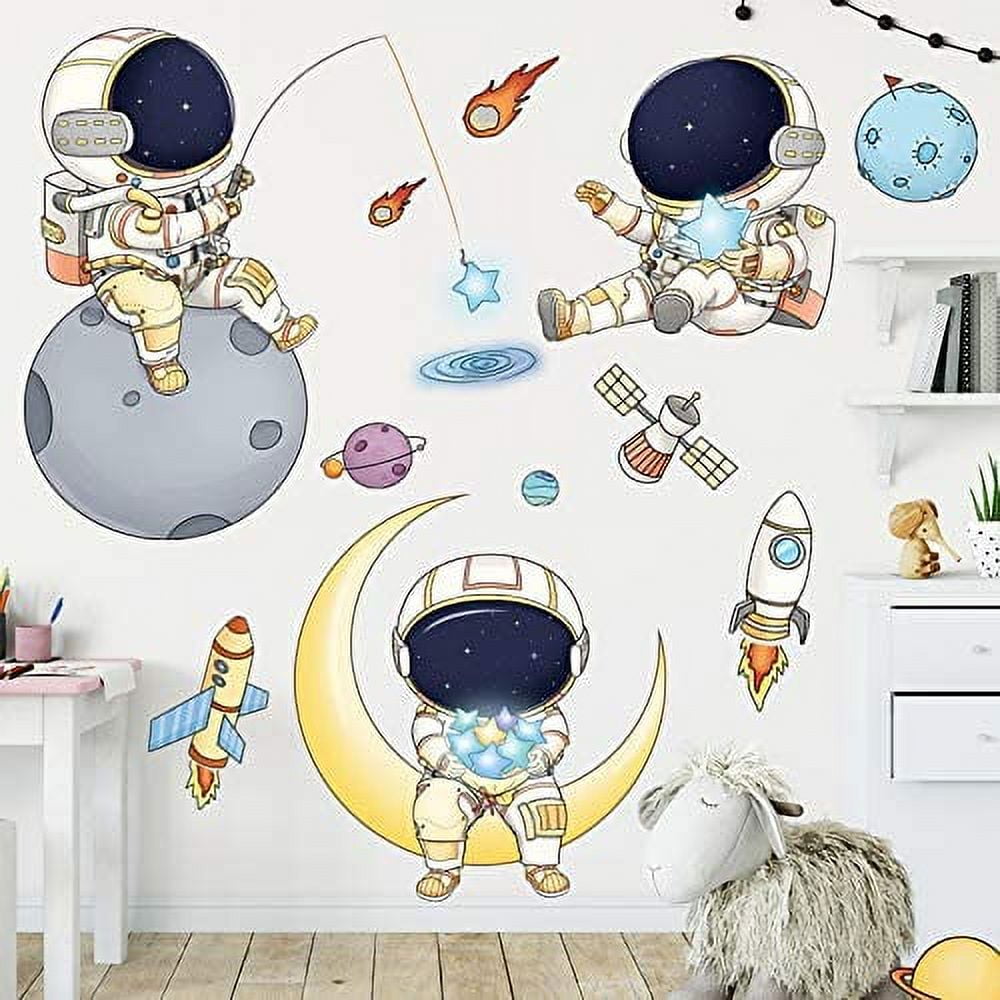 Wall Decals, Removable PVC Universe Space Wall Stickers for Bedroom ...