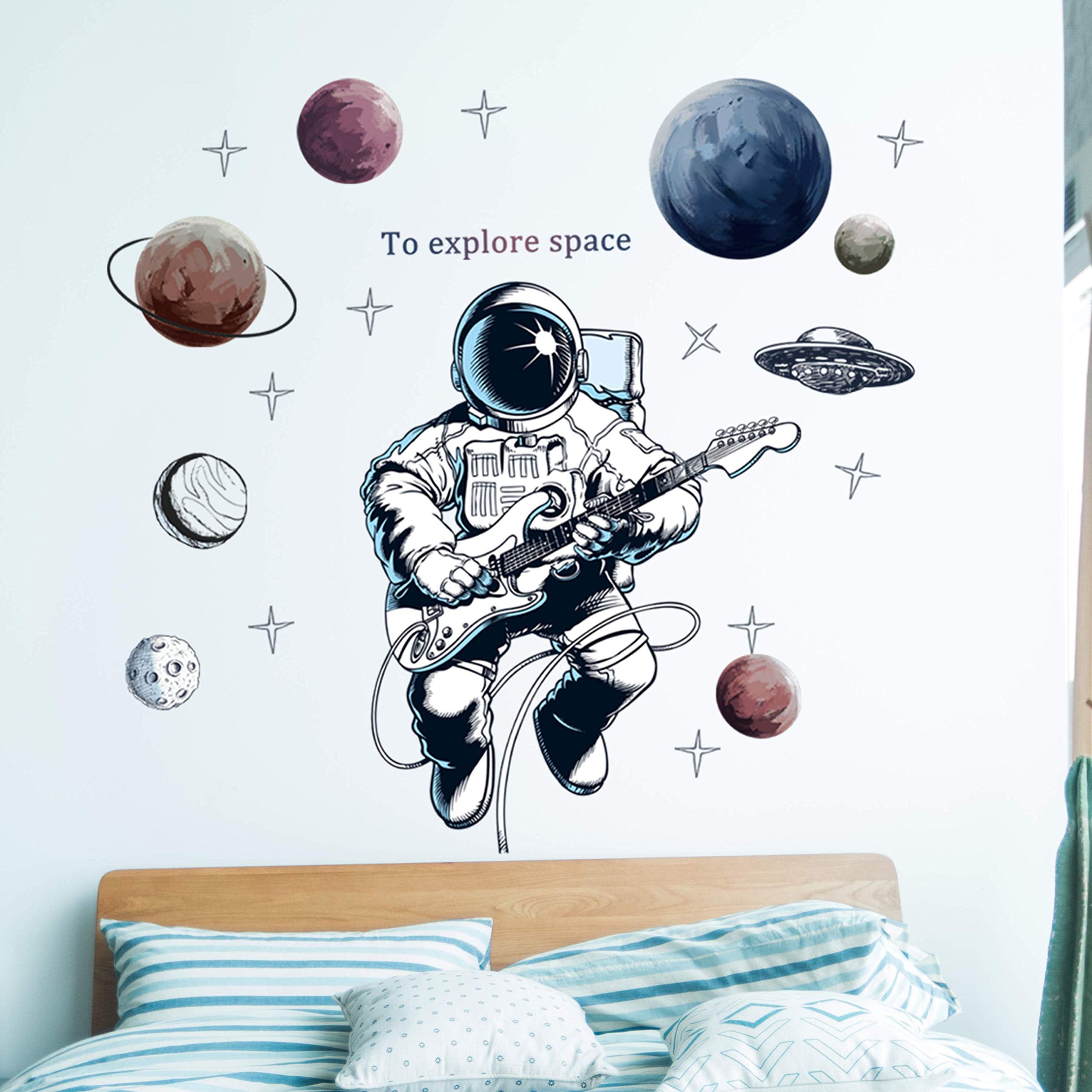 Wall Decals, Removable PVC Universe Space Wall Stickers for Kid's Room ...