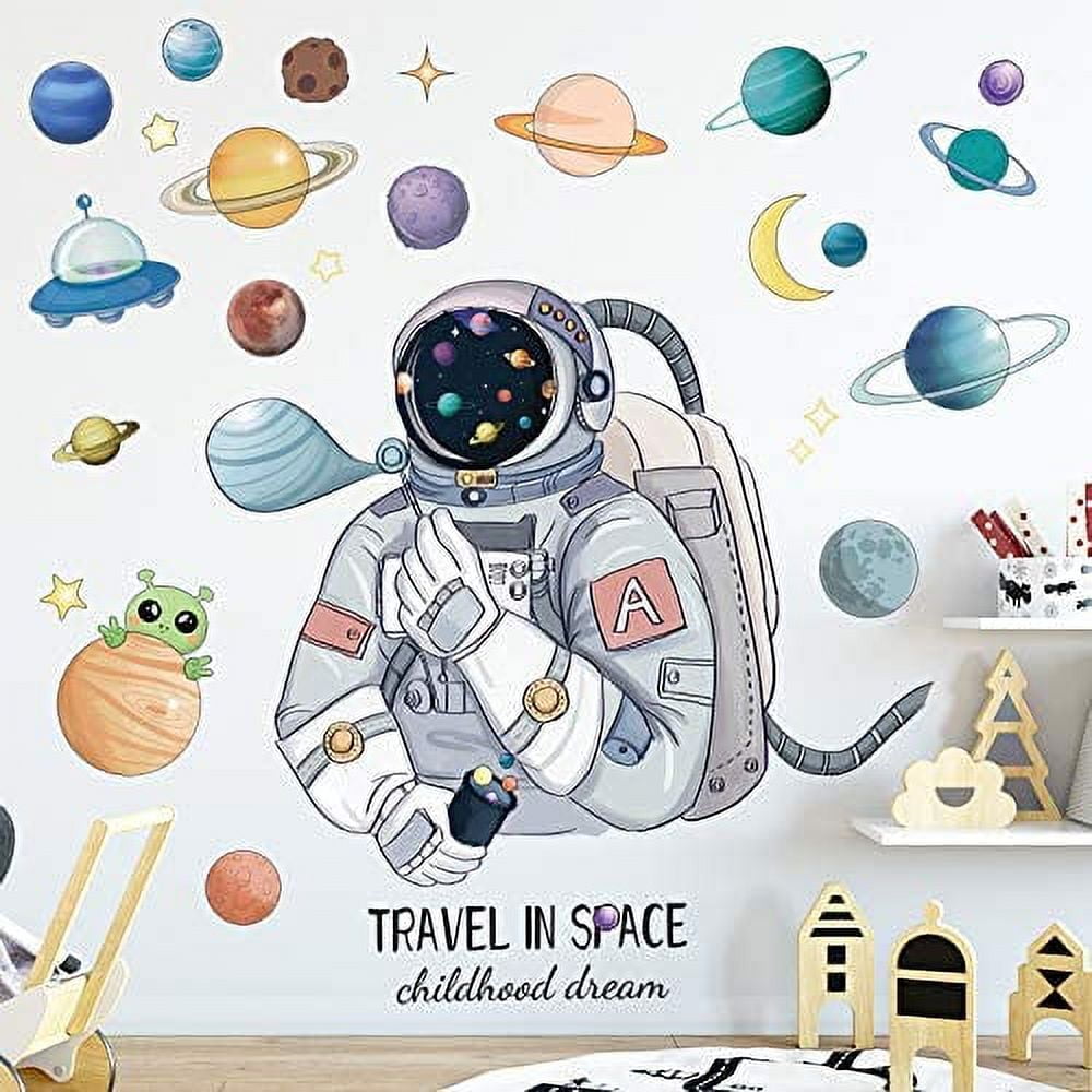 Wall Decals, Removable PVC Universe Space Wall Stickers for Kid's Room ...