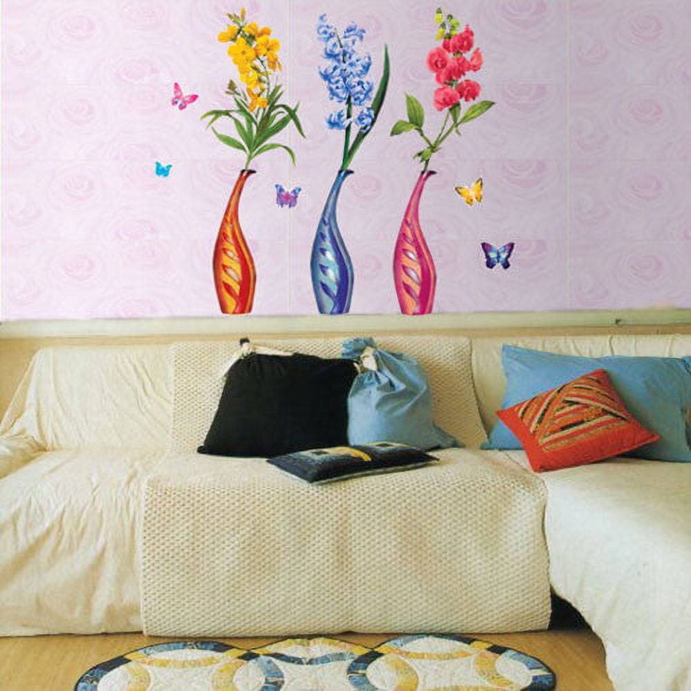 Wall Deco Sticker FLOWER VASE 238-CP061 - Walmart.com