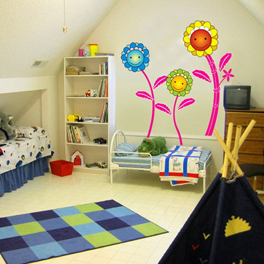 Wall Deco Sticker SMILE FLOWER 223-CP038 - Walmart.com