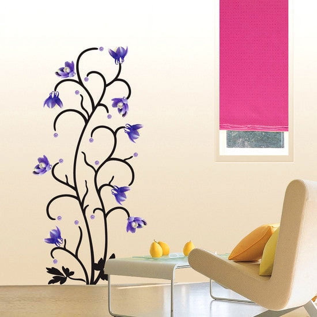 Wall Deco Sticker VIOLET FLOWER 178-PS58047 - Walmart.com