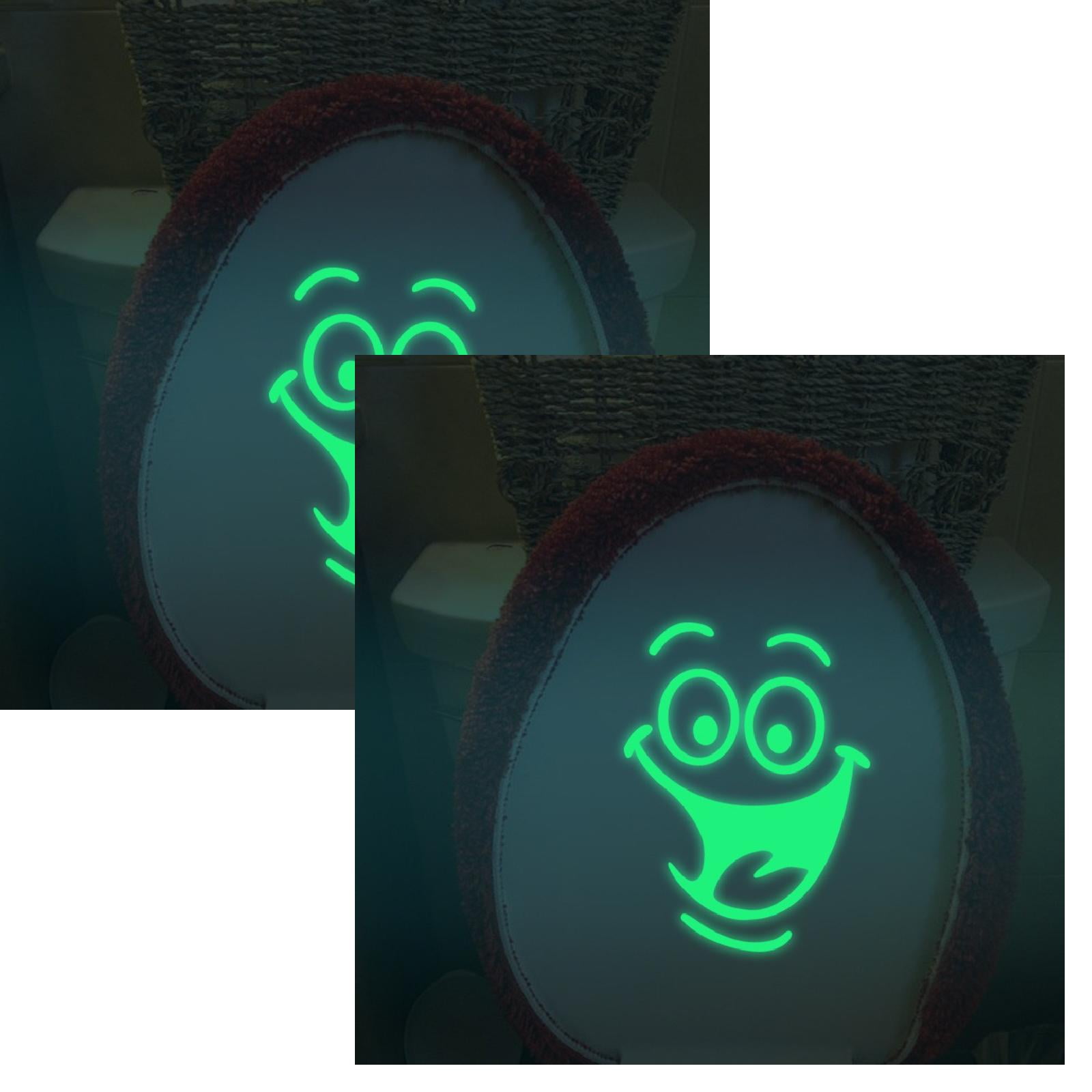 Wall Decor Bathroom Luminous Sticker Toilet Fluorescent Wall Sticker ...