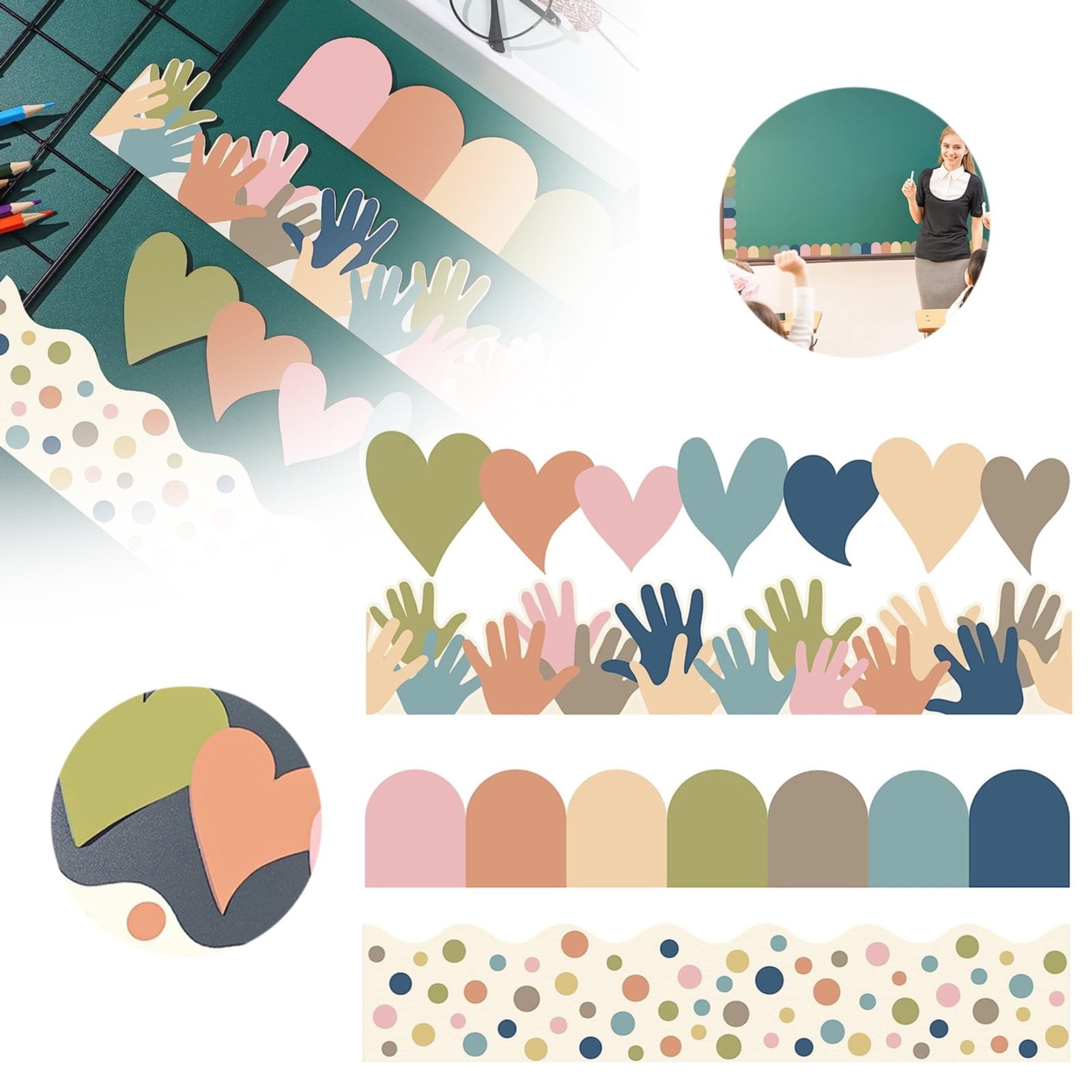 Wall Decor Clearance! Shishian Bulletin Board Borders Classroom ...