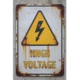 Wall Decor Danger High Voltage Warning Sign Metal Sign 8"x12" Clear ...