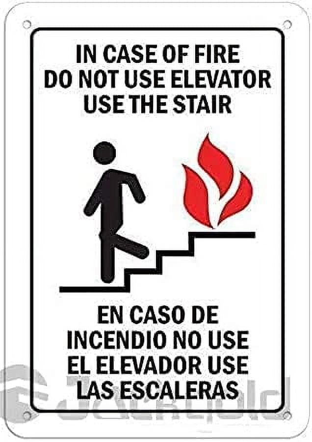 Wall Decor Metal Deco Sign 8x12 Inches Metal Road Sign in Case of Fire ...