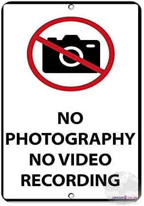 Wall Decor Metal Deco Sign 8x12 Inches No Photography No Video ...