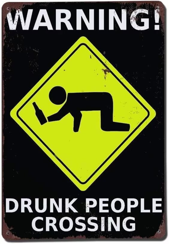 Wall Decor Metal Sign- 12 X 16 Inches Aluminum Metal Sign - Warning ...