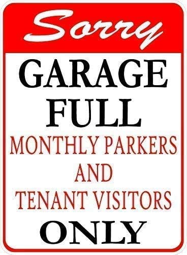 Wall Decor Metal Sign Great Tin Signs Garage Full Monthly Parkers ...