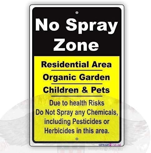 Wall Decor Metal Sign No Spray Zone Residential Area for Outdoor ...
