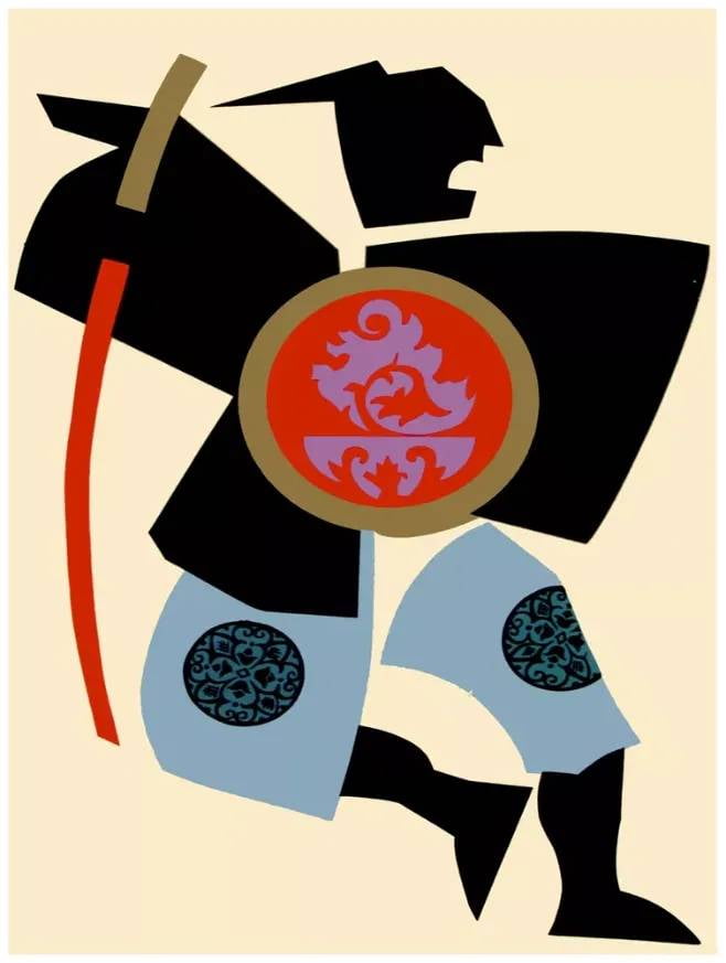 Wall Decor POSTER.Japanese Samurai.Room Home art.Interior design. 11 x ...