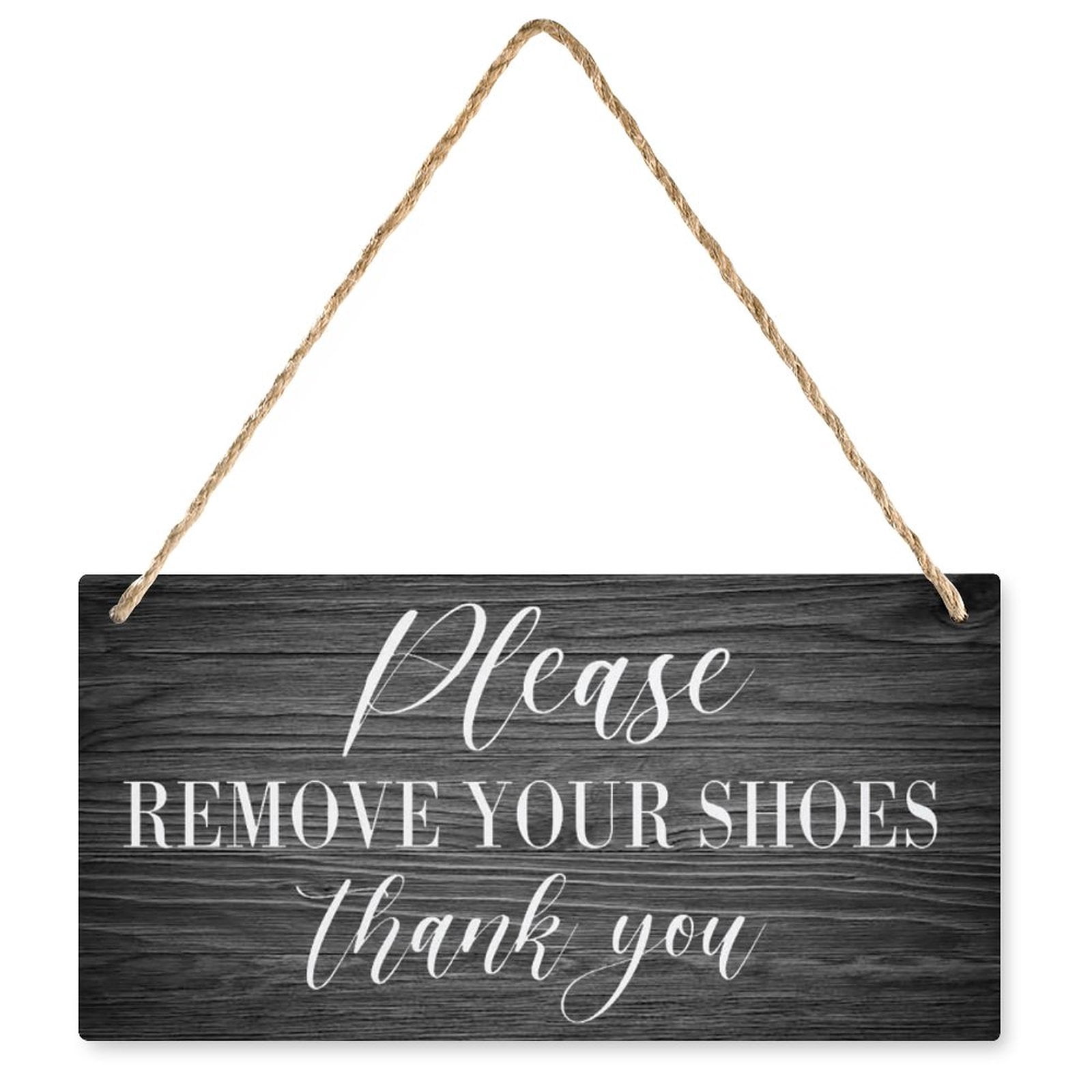 Wall Decor Please Remove Your Shoes Thank You Wood Sign Door Hanger ...