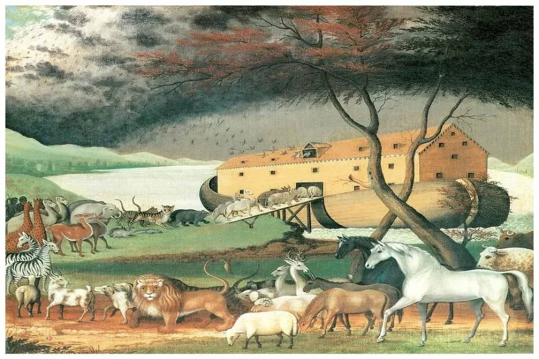 Wall Decor Poster.Animals entering Ark of Noah. Religious Art. Room art ...