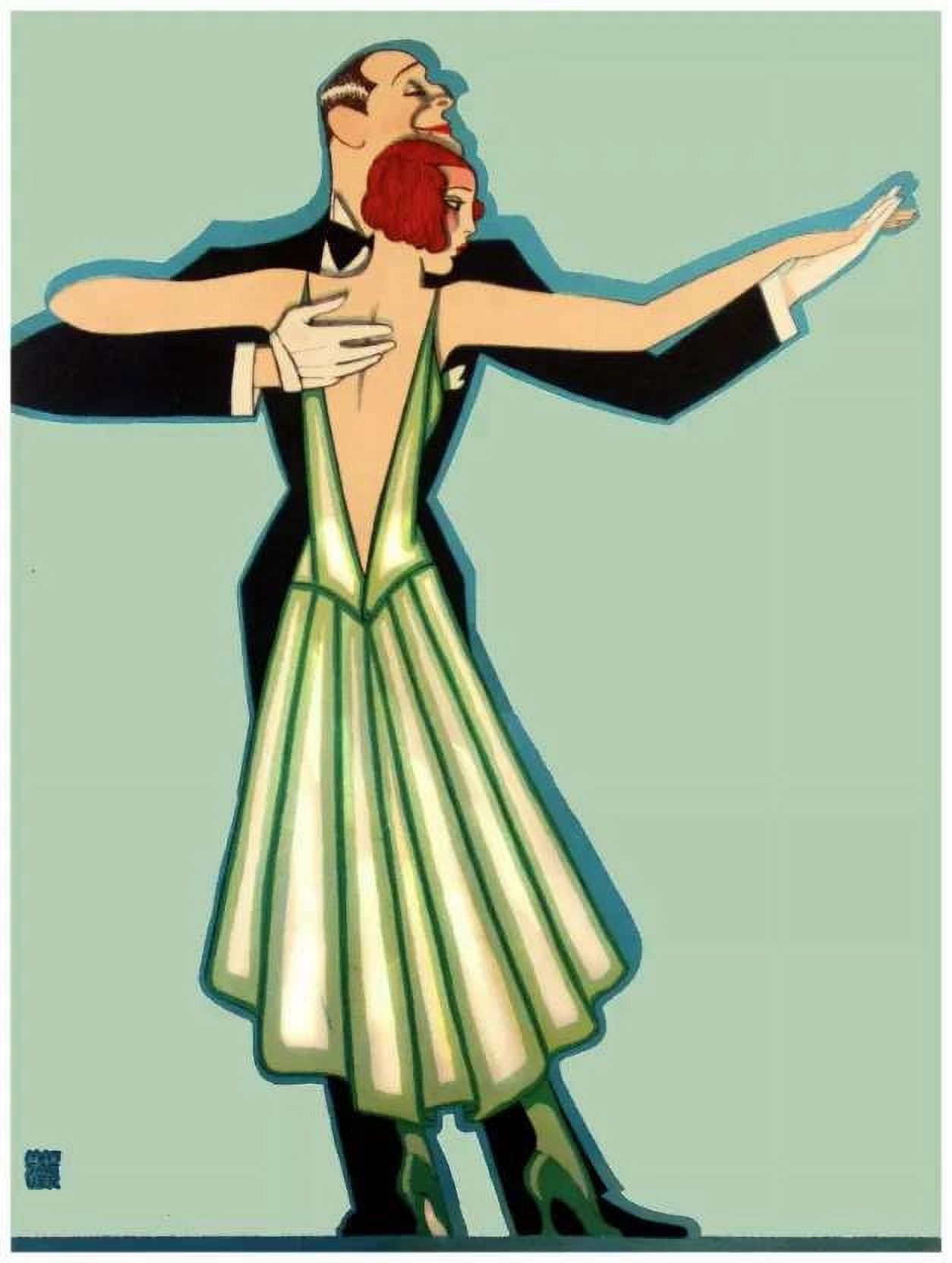 Wall Decor Poster.Fine Graphic Art Design.Argentinian Tango Dance.Room ...
