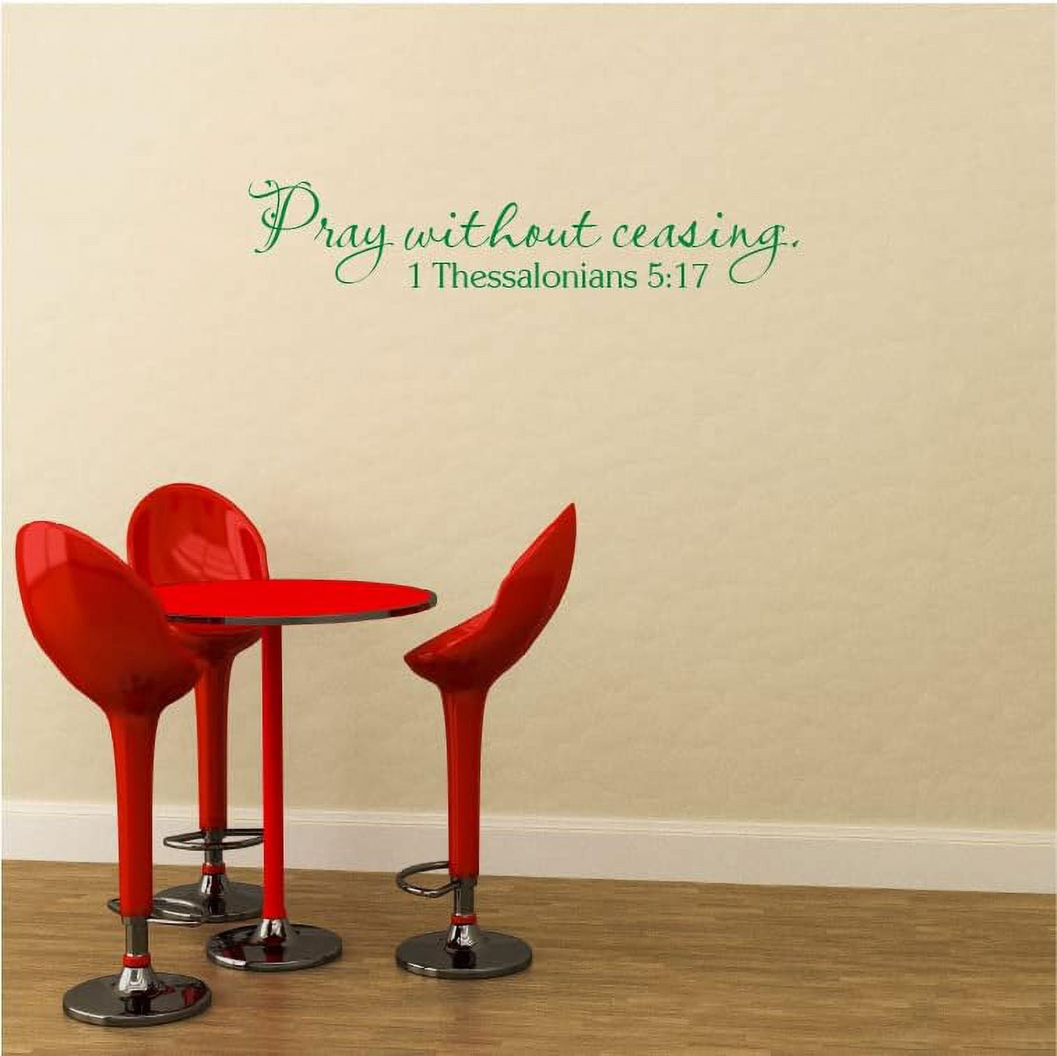 Wall Decor - Pray Without Ceasing 1 Thessalonians 5:17 Bible Verse ...
