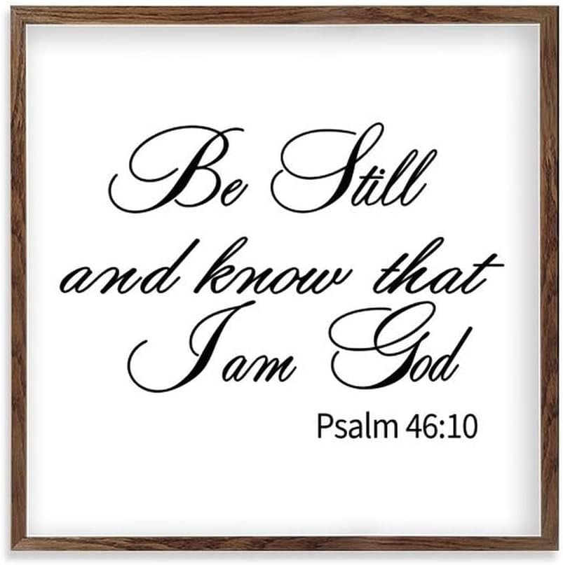 Wall Decor With Quotes Be Still And Know That I Am God Wood Farmhouse ...