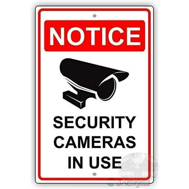 Wall Decor Safety Warning Notice Security Cameras in Use Camera ...