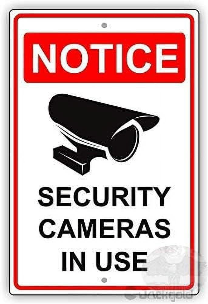 Wall Decor Safety Warning Signs Notice Security Cameras in Use Camera ...