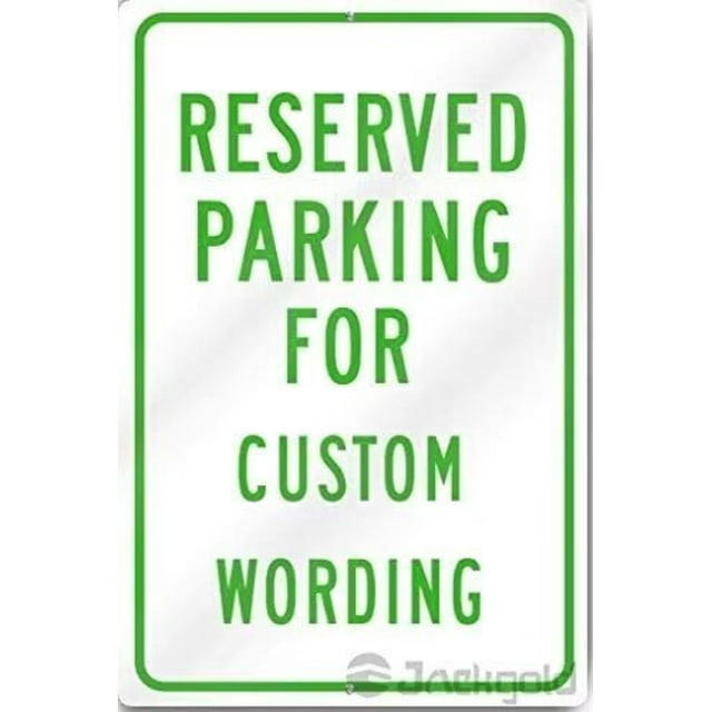 Wall Decor Safety Warning Signs Reserved Parking Custom Aluminum Sign ...