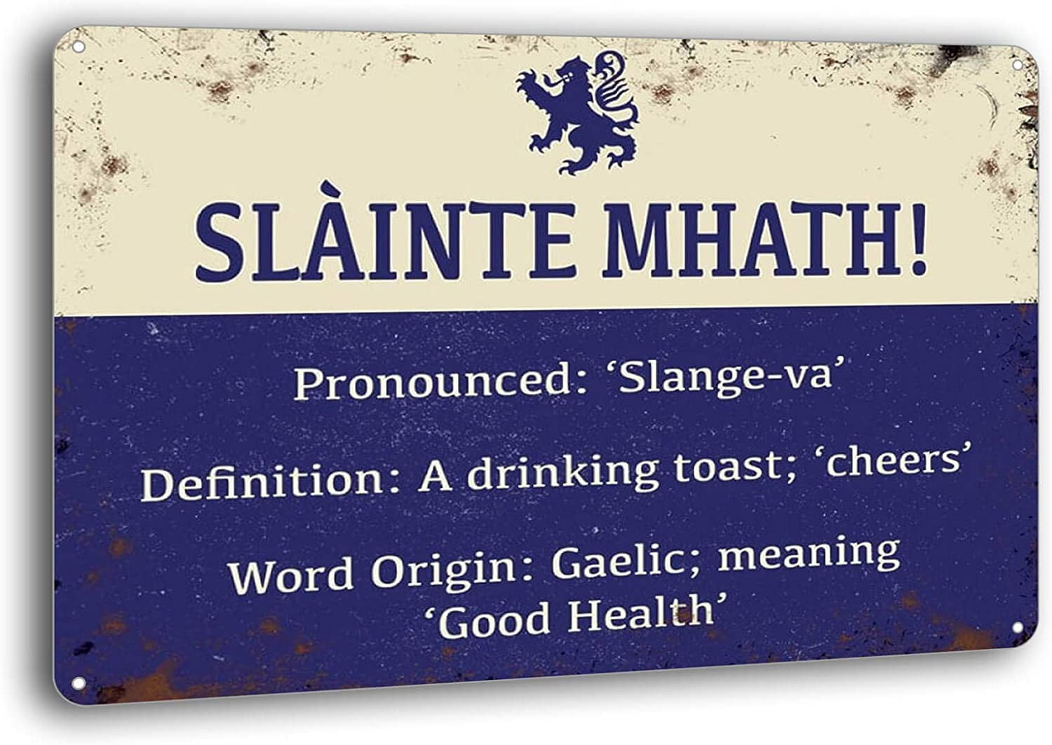 Wall Decor Scotland Slainte Mhath! Tin Sign Vintage Signs Metal Plaques ...