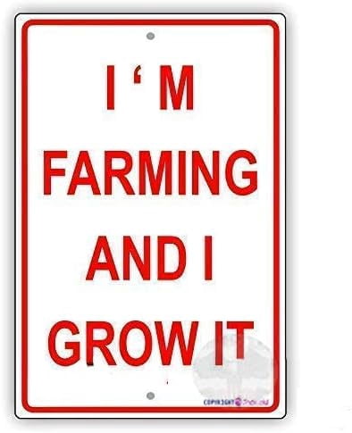 Wall Decor Vintage I'm Farming and I Grow It Farmer Farm Garden Sign ...