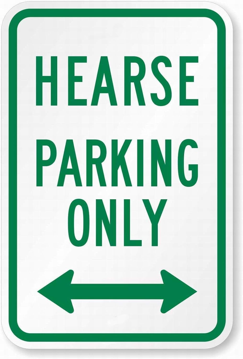 Wall Decor Warning Sign Decor 8x12 Tin Metal Signs Hearse Parking Only ...