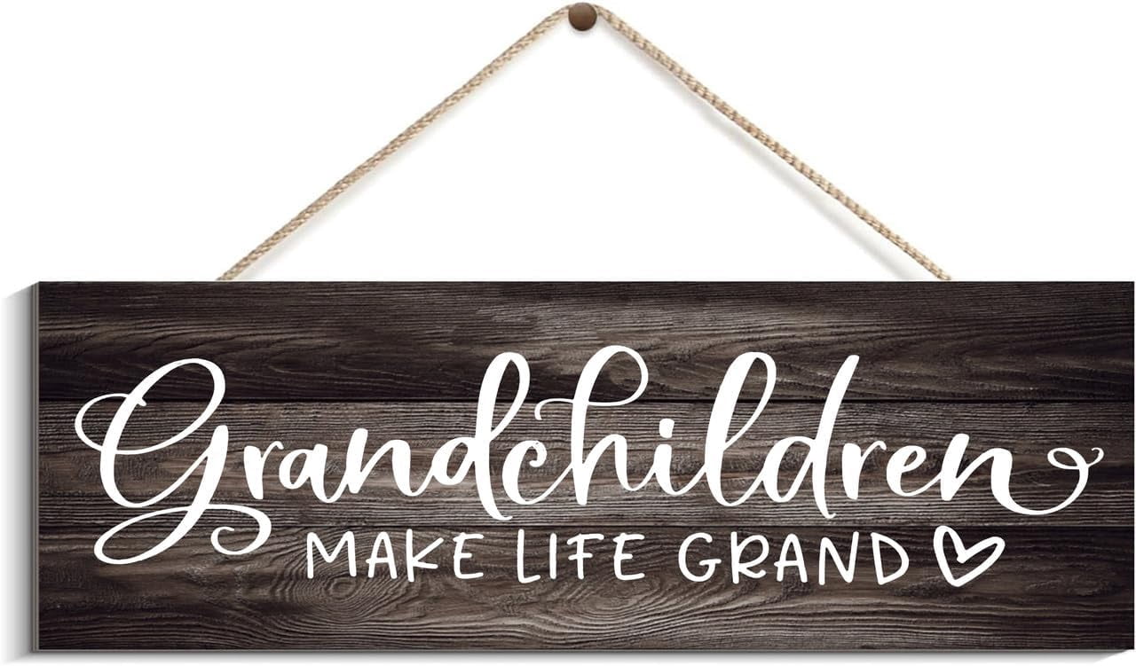 Wall Decor Wood Sign Grandchildren Make Life Grand Sign Picture Photo ...