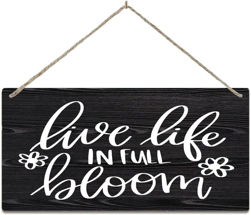 Wall Decor Wood Sign Live Life In Full Bloom Signspring Sign Easter ...
