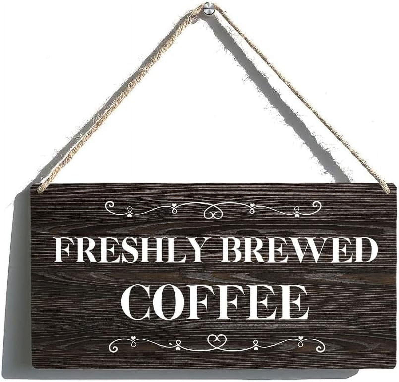 Wall Decor Wooden Sign Funny Kitchen Coffee Wooden Signs Farmhouse ...