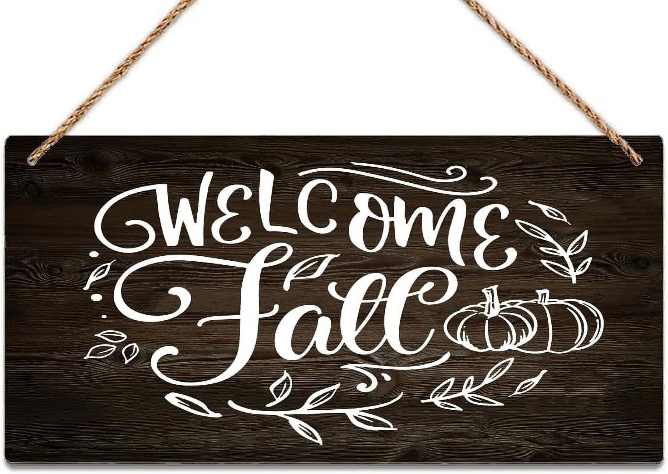 Wall Decor Wooden Sign Welcome Fall Sign Autumn Sign Fall Sign Autumn ...