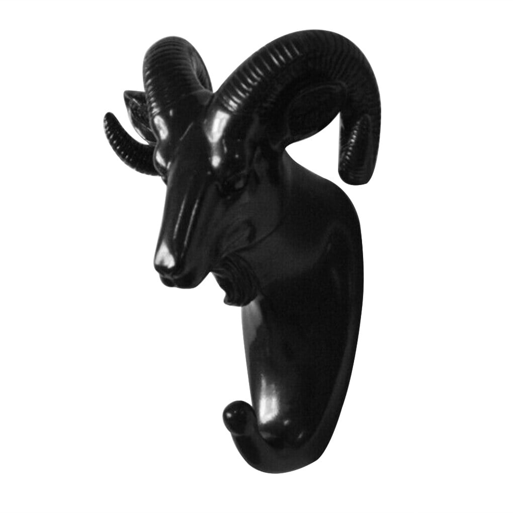 3D Animal Head Wall Hanger Resin Coat Hat Hanging Hook Heavy Duty ...
