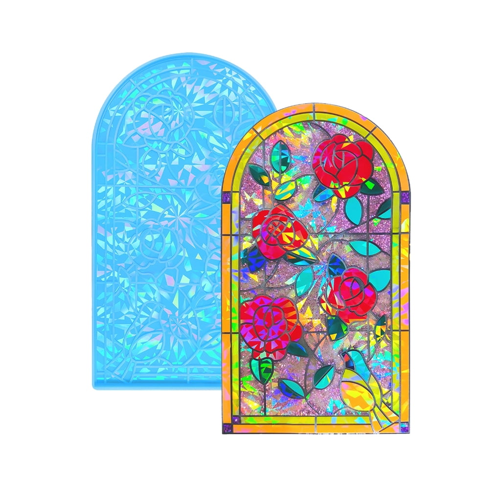 Wall Decoration Resin Molds Holographic Rose Painting Mold for DIY Wall ...