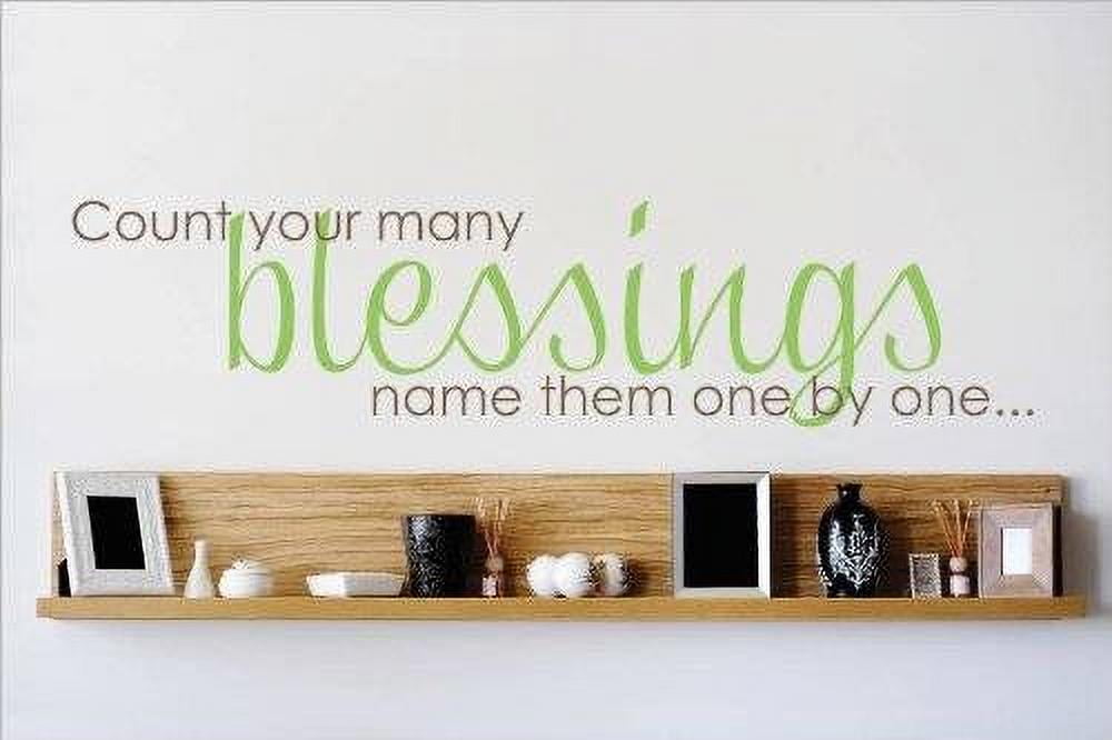 Wall Design Pieces Count Your Many Blessings Name Them One By One ...