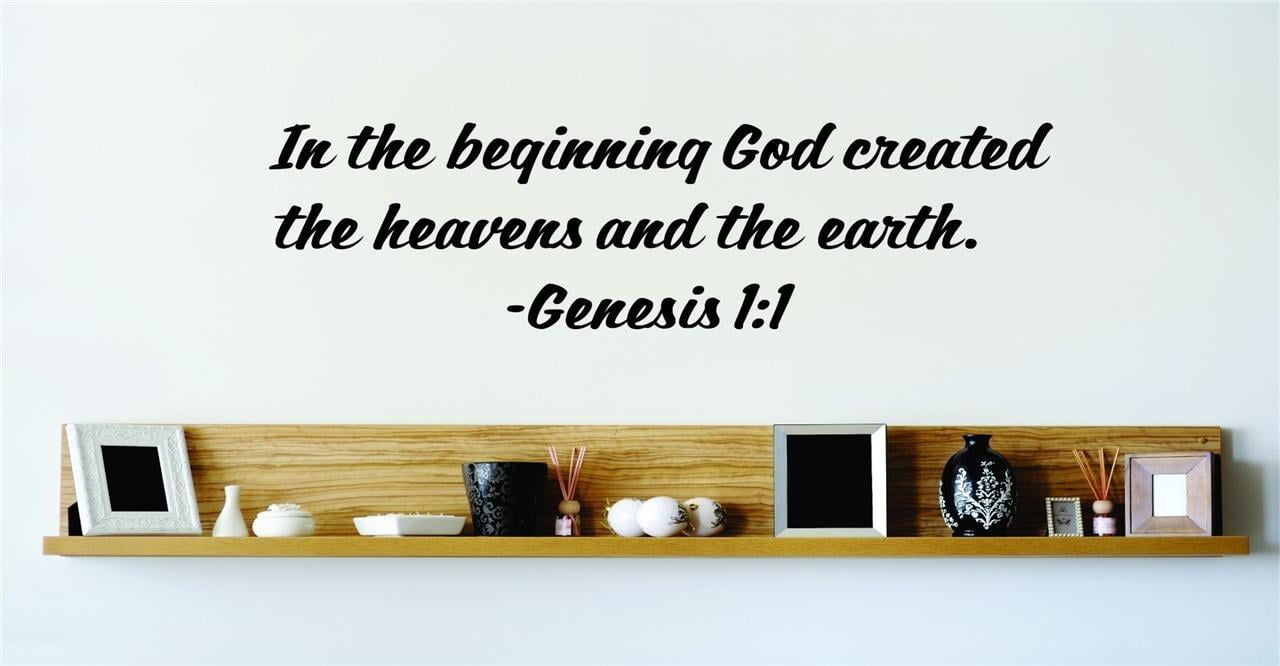 Wall Design Pieces In The Beginning God Created The Heavens And The ...