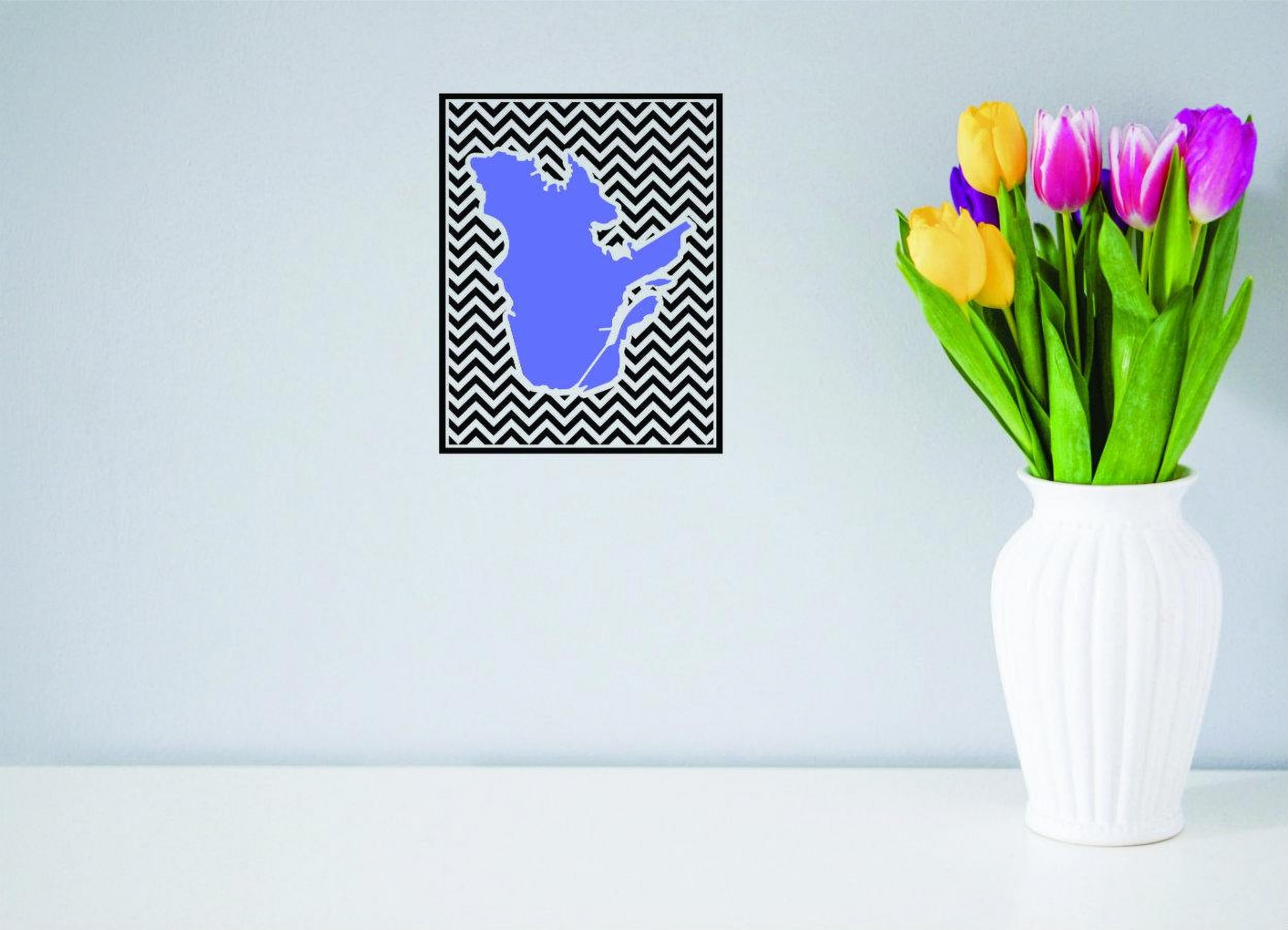 Wall Design Pieces Quebec Canada Canadian Providence Map 16 Inches X 26 ...