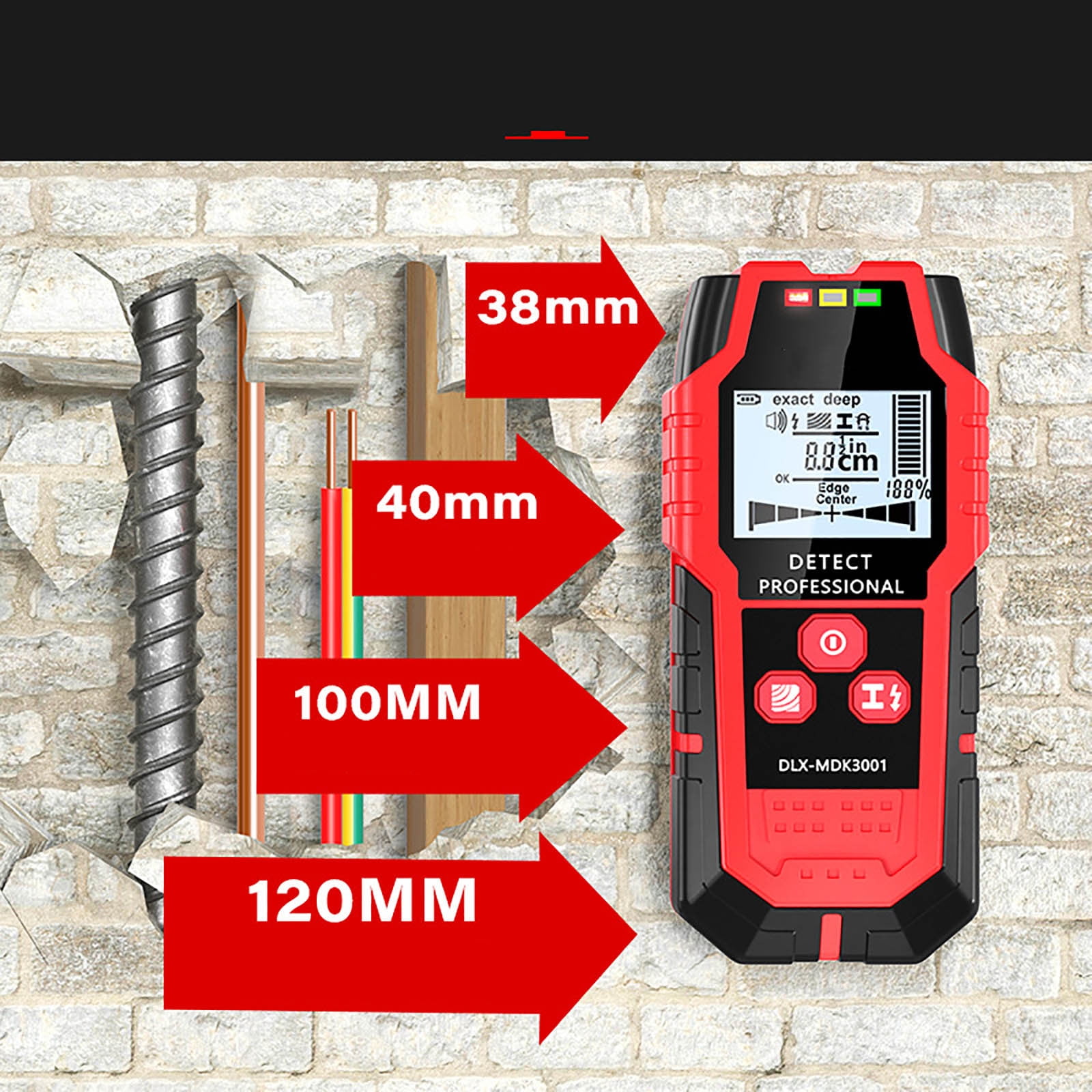 Wall Detector,Multifunctional 4-in-1 Wall Scanning Detector, with Smart ...