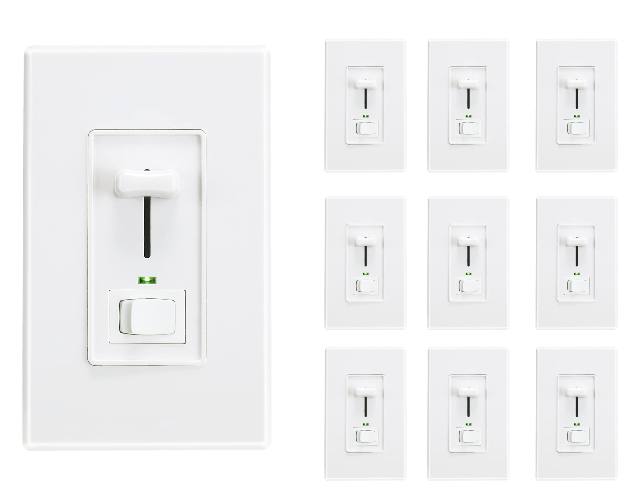 In Wall Dimmer Switch with Green Indicator,for LED Light/CFL ...
