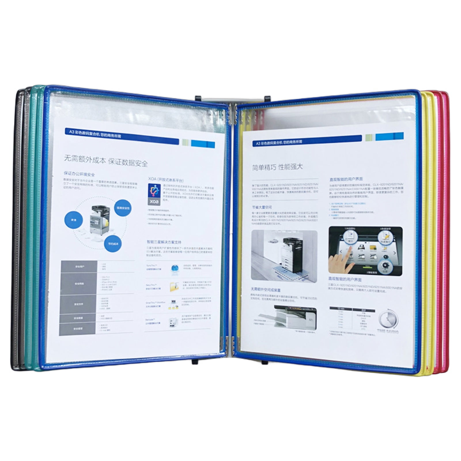 Wall Display Board Wall Reference Organizers with 10 Easy-Loading ...