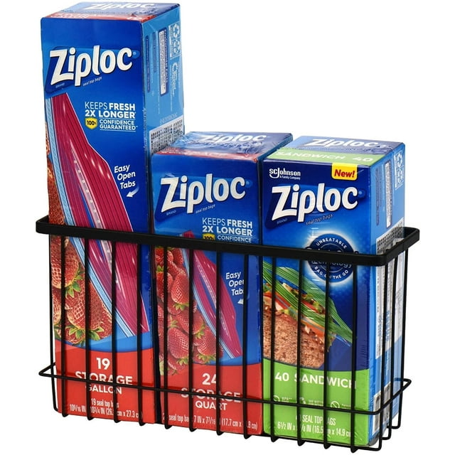 Wall Door Adhesive Kitchen Wrap Organizer Rack, No Drilling, Black ...